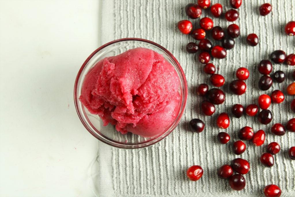 Cranberry Pomegranate Sorbet | A Vegan Thanksgiving Recipe